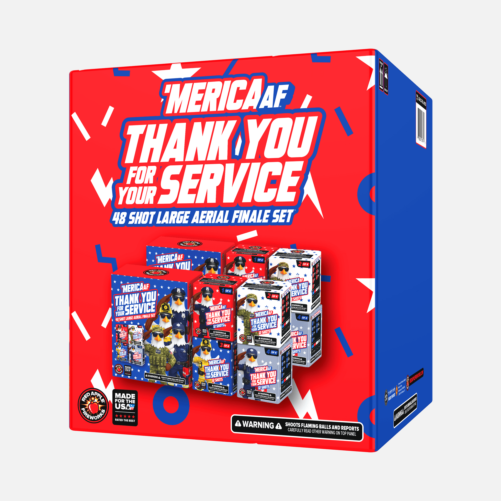 Shop 'MERICA AF™ Thank You for Your Service 48 Shot Large Aerial Finale ...