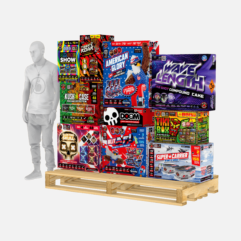 Pallet of Fireworks | Broad Selection of Party Pallet™ Samplers®