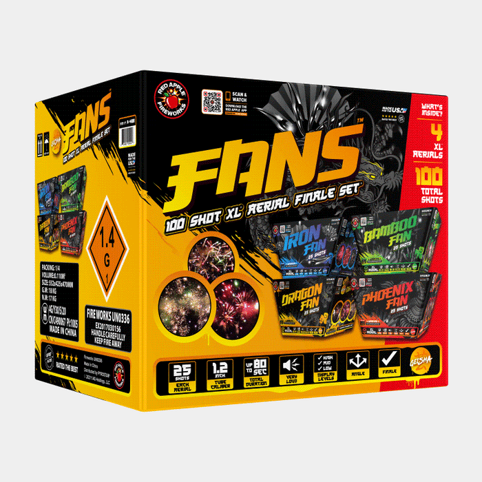 Buy Fans™ 100-Shots XL® Aerial Finale Set® Fireworks Online