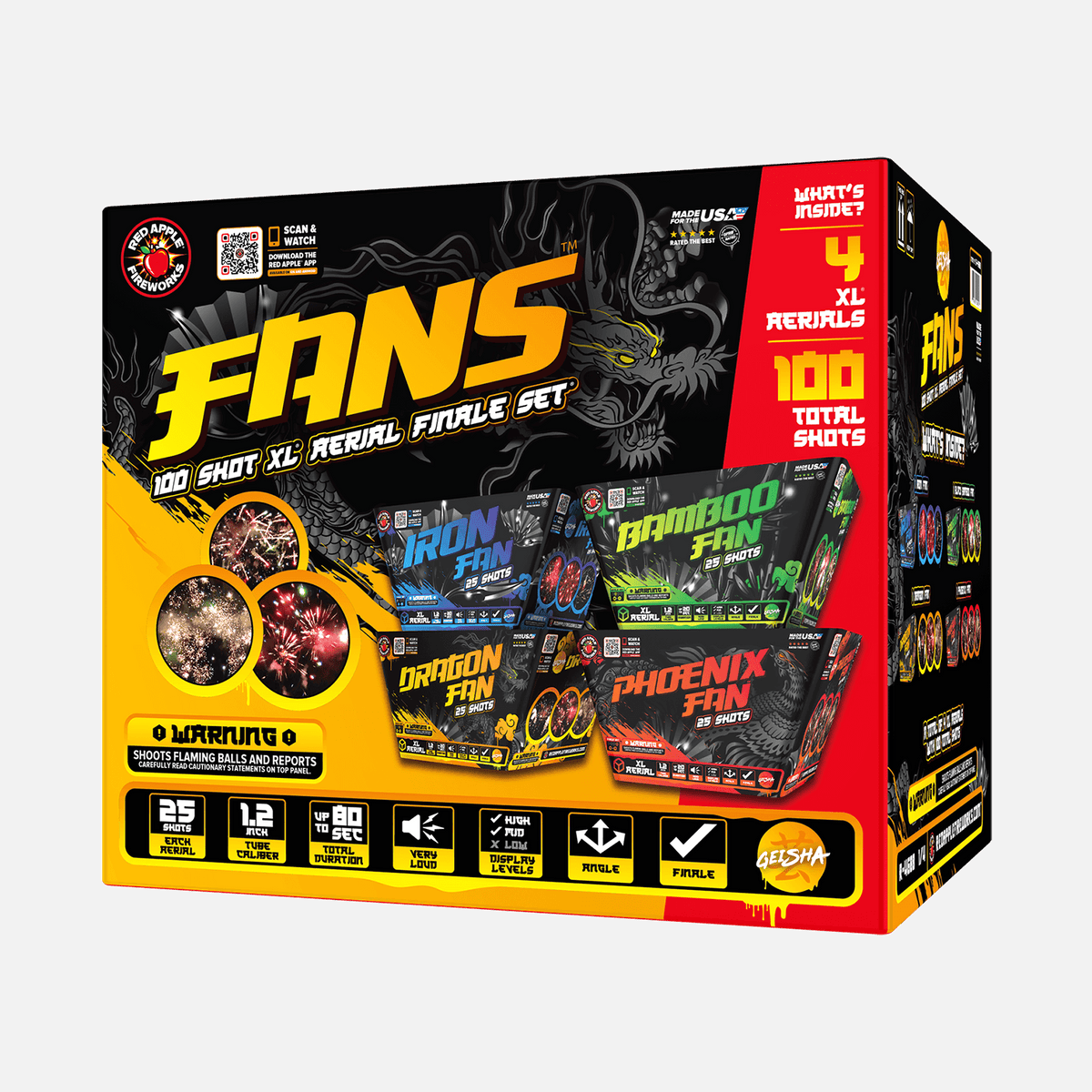 Buy Fans™ 100-Shots XL® Aerial Finale Set® Fireworks Online