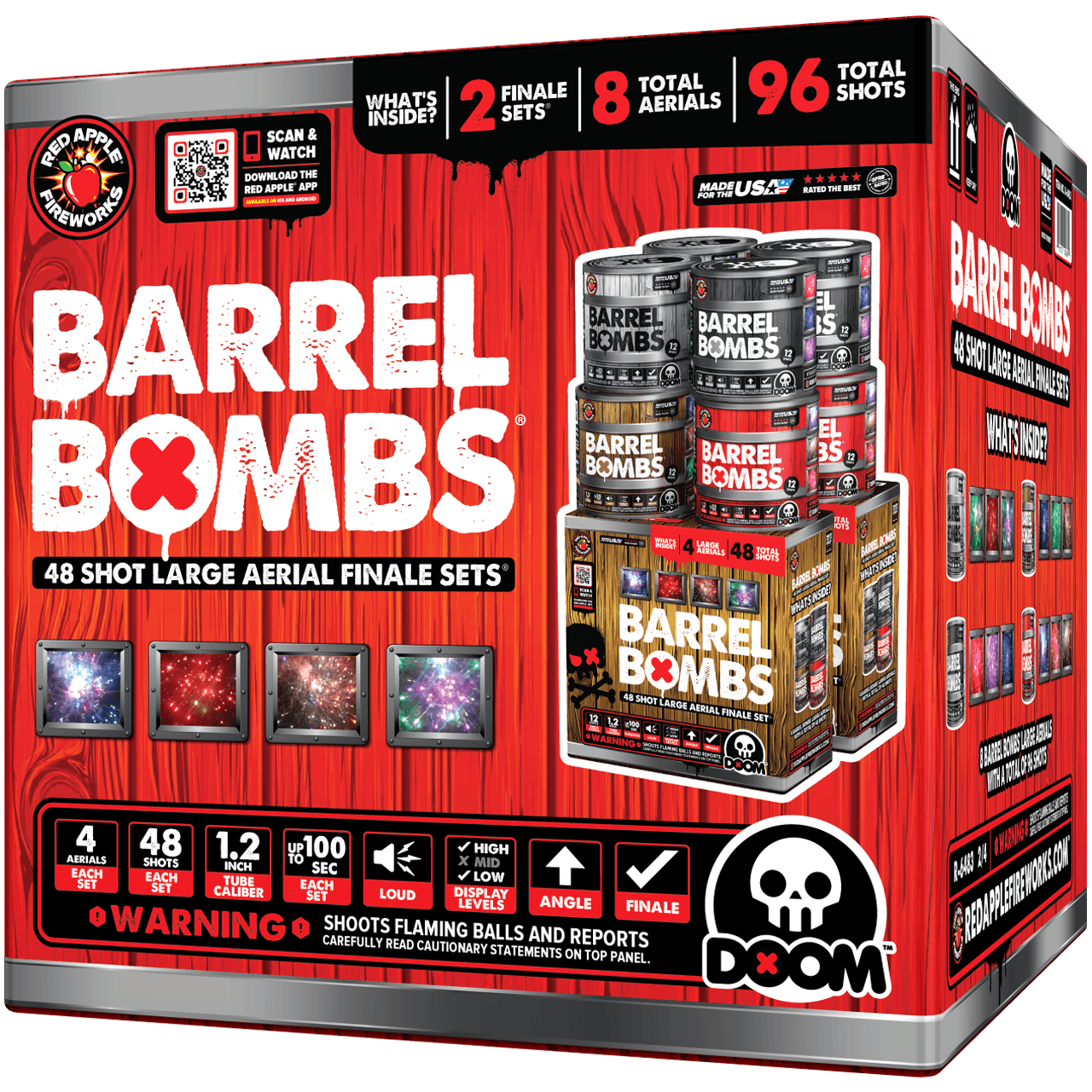 Buy Barrel Bombs® 48-Shots Standard Aerial Finale Set® Fireworks Online ...