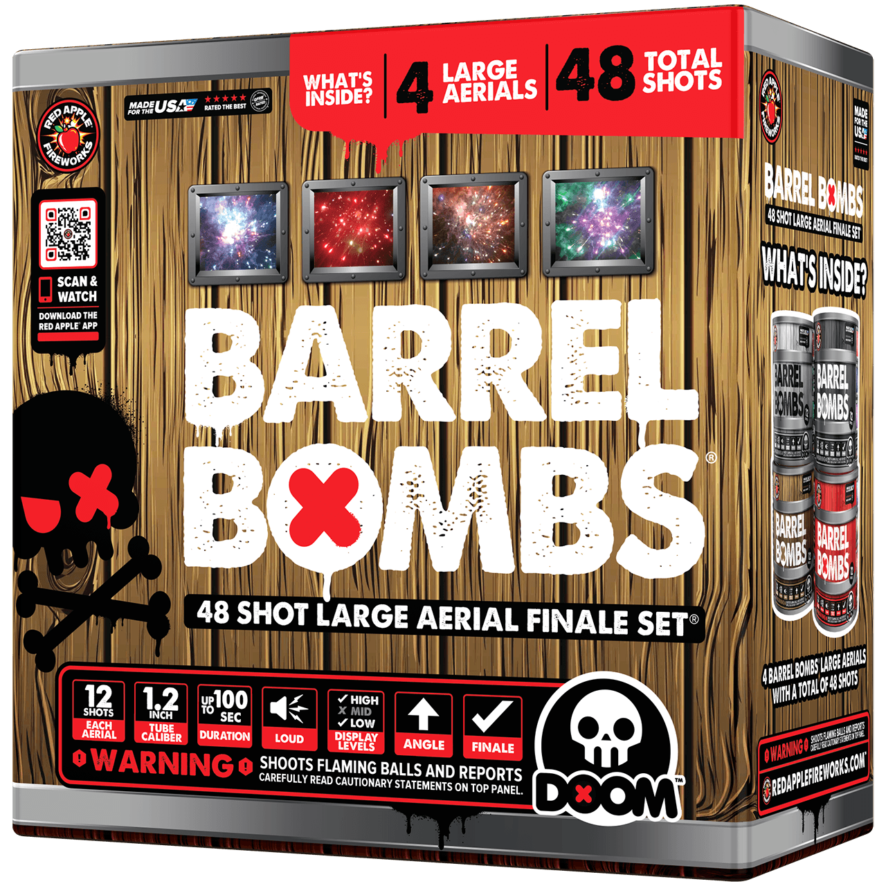 Buy Barrel Bombs® 48-Shots Standard Aerial Finale Set® Fireworks Online ...