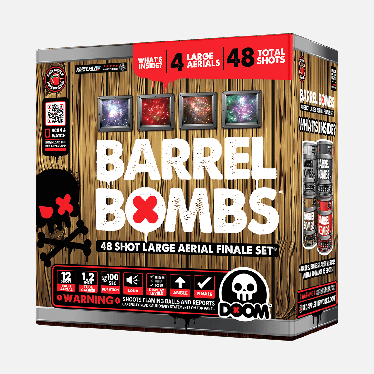 Barrel Bombs 48 Shots Standard Aerial Finale Set