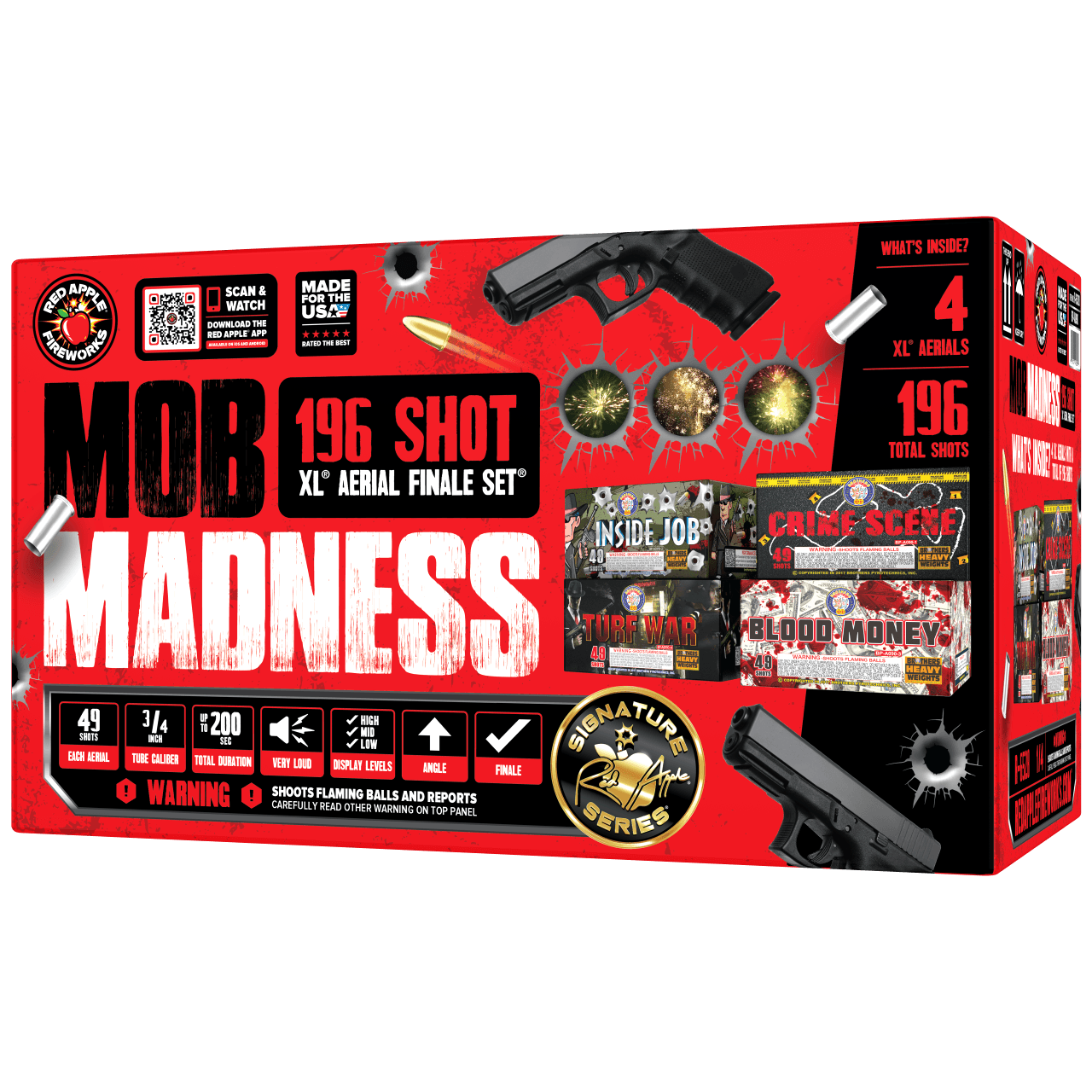 Buy Mob Madness 196 Shots XL® Aerial Finale Set® Fireworks by Brothers ...
