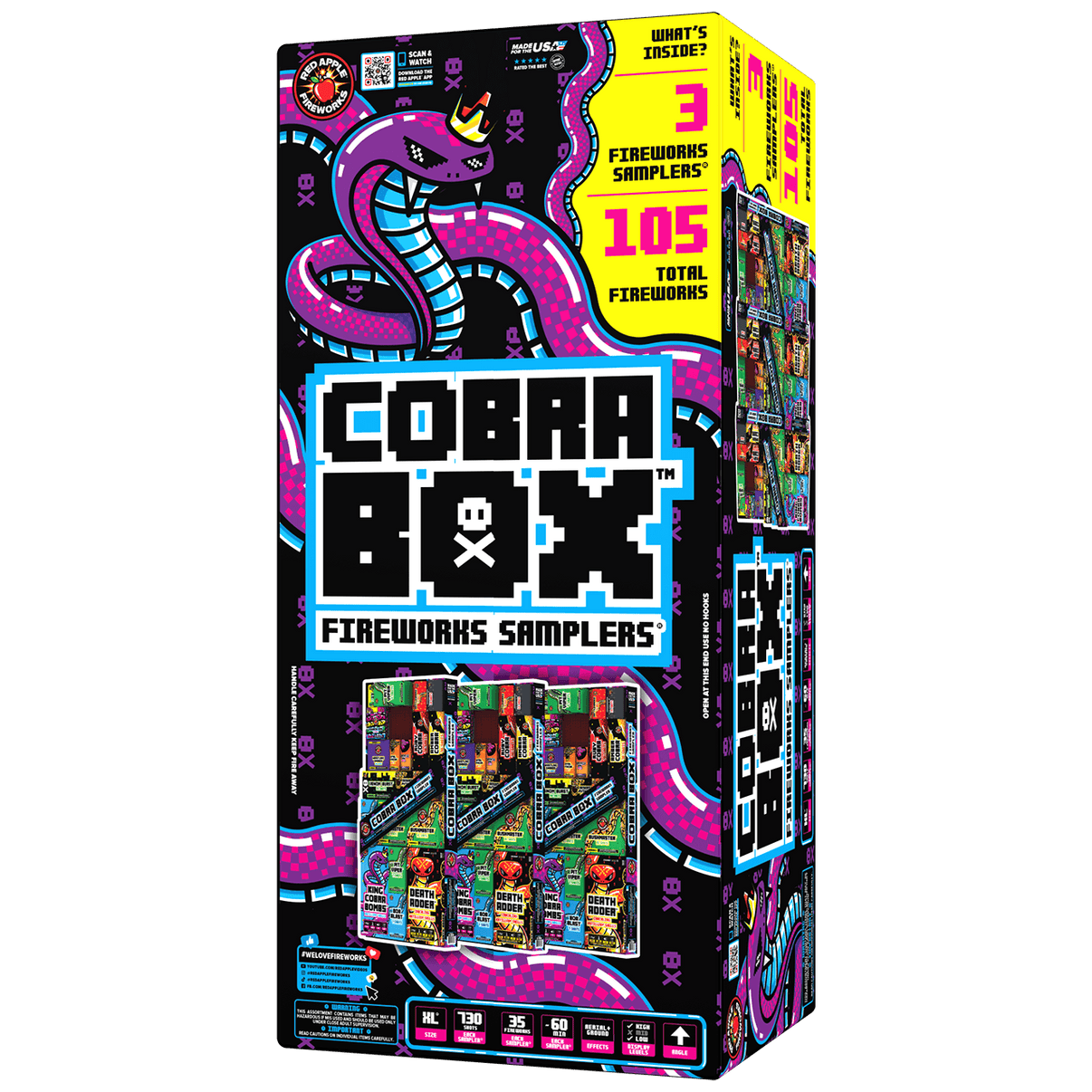 Buy Shop Cobra™ Box Fireworks Samplers® Online – Red Apple® Fireworks