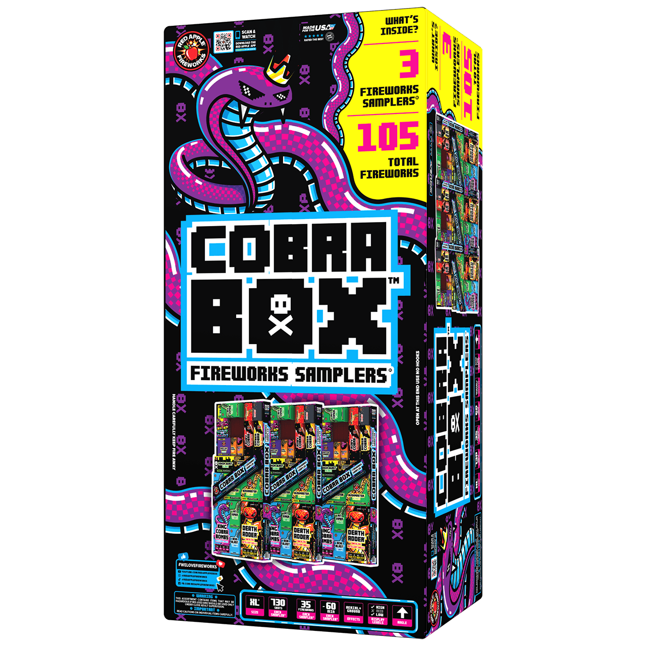 Buy Shop Cobra™ Box Fireworks Samplers® Online – Red Apple® Fireworks