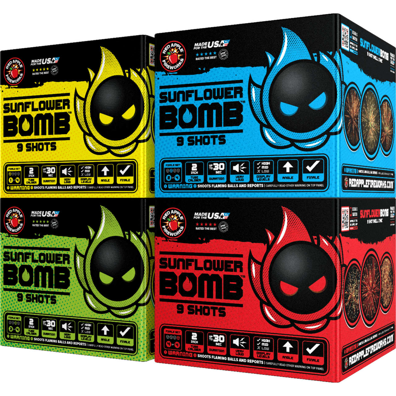 Buy Sunflower Bomb™ 36-Shots Shell Cake Finale Set® Fireworks Online ...