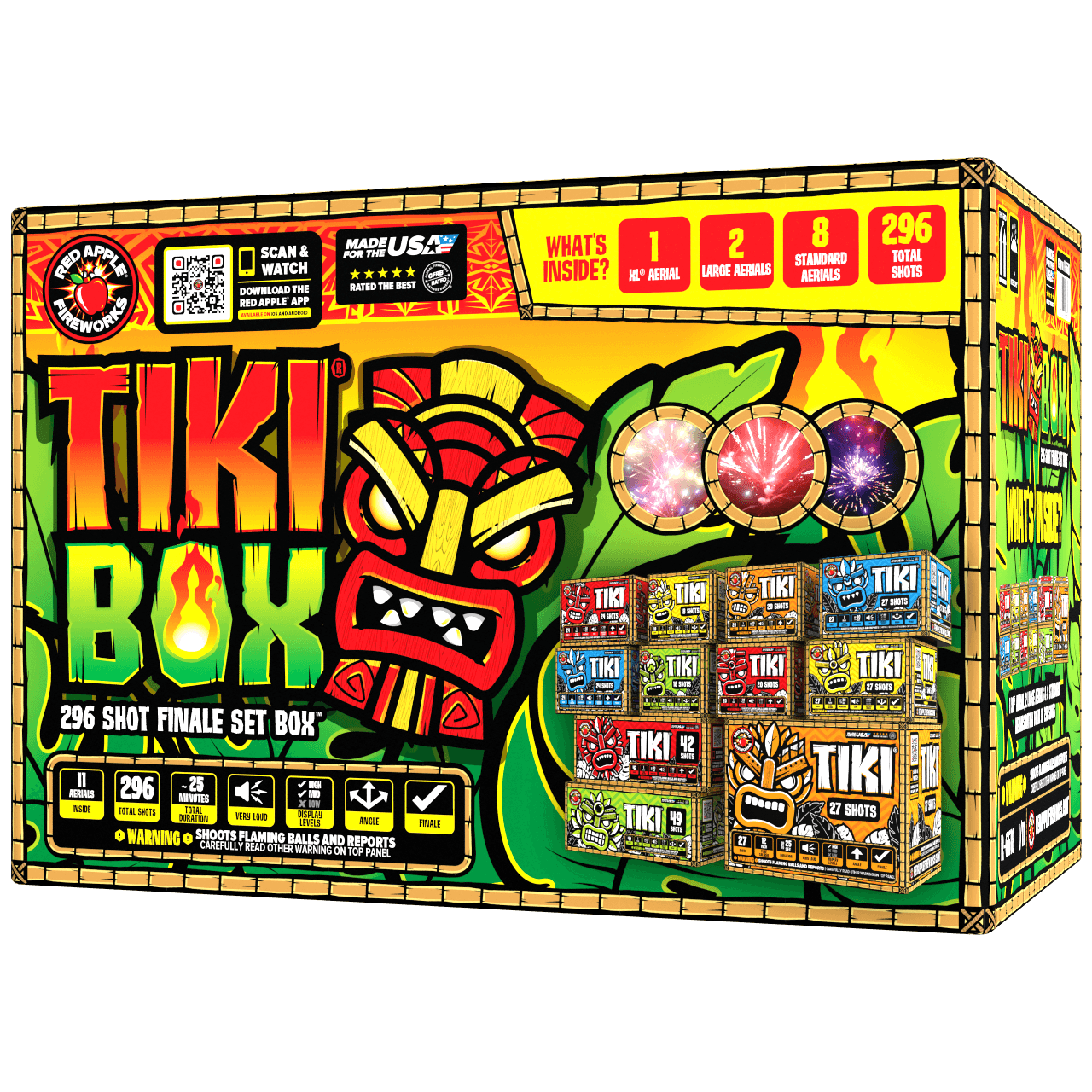 Buy Tiki® Box 296-Shots Sampler® Fireworks Online – Red Apple® Fireworks