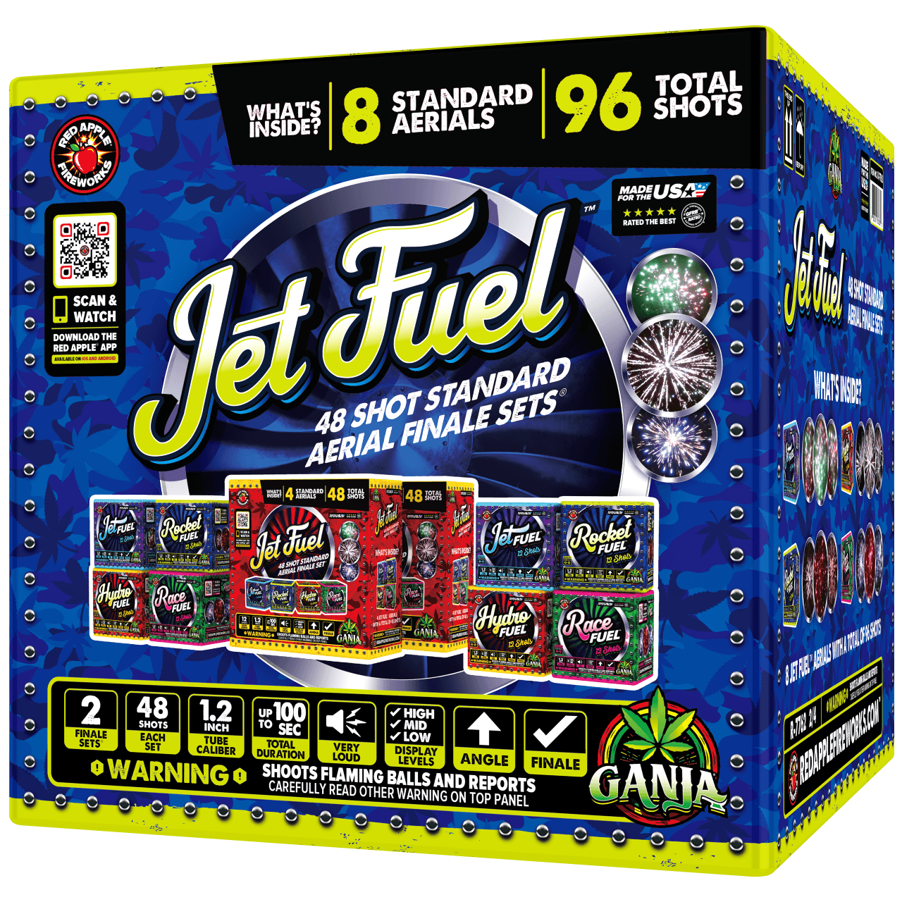 Buy Jet Fuel™ 48-Shots Large Aerial Finale Set® Fireworks Online – Red ...