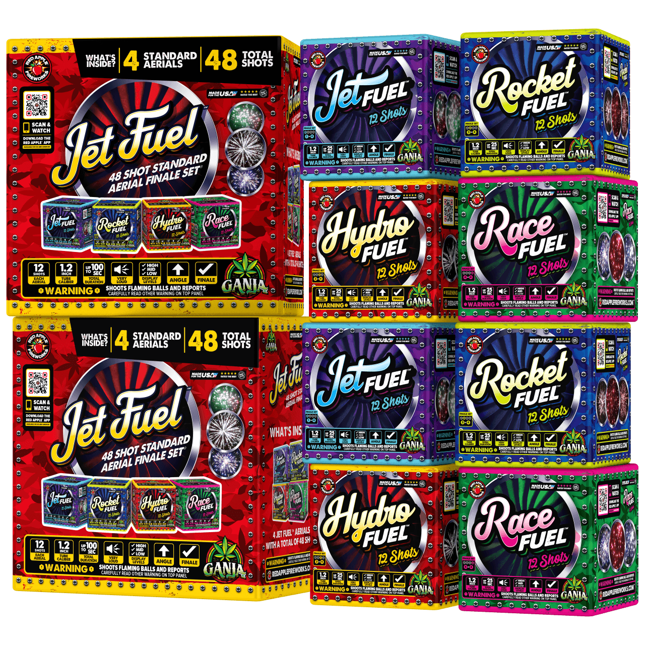 Buy Jet Fuel™ 48-Shots Large Aerial Finale Set® Fireworks Online – Red ...