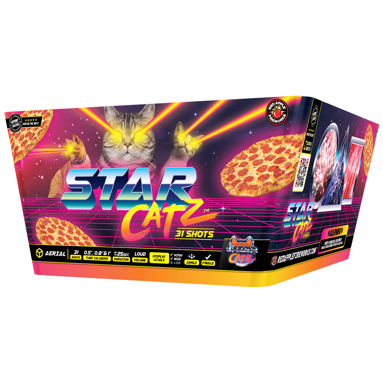 Buy Star Catz™ 31-Shots XL® Aerial Fireworks Online – Red Apple® Fireworks