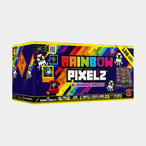 Buy Rainbow Pixelz™ 5-Shots XL® Roman Candle Fireworks Online
