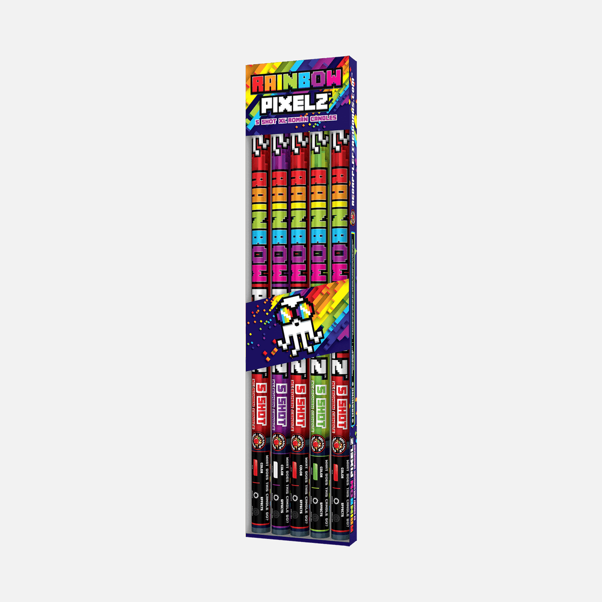 Buy Rainbow Pixelz™ 5-Shots XL® Roman Candle Fireworks Online