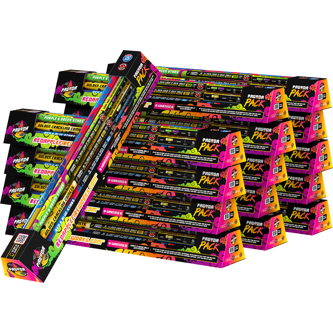 Buy Pagoda® Pack 10-Shots Roman Candle Firework Packs Online – Red ...