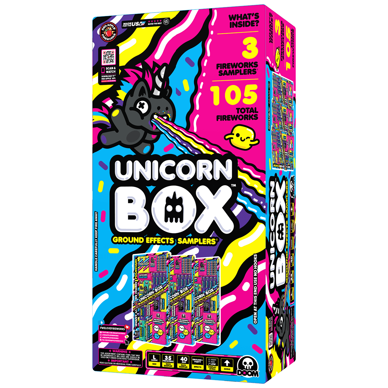 Buy Unicorn® Box Fireworks Samplers® Fireworks Online – Red Apple ...