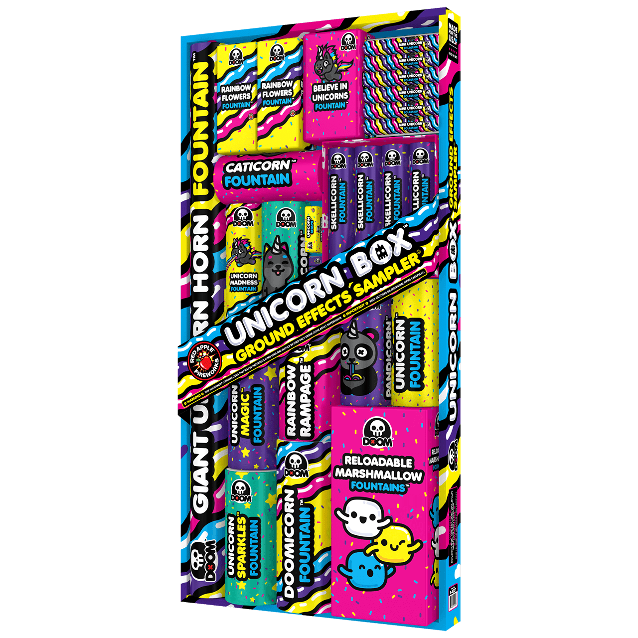 Buy Unicorn® Box Fireworks Samplers® Fireworks Online – Red Apple ...