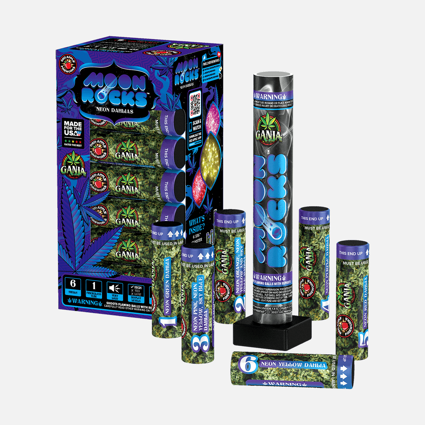 Buy Ganja® Moon Rocks™ 6-Inch XXL™ Canister Shell Fireworks Online