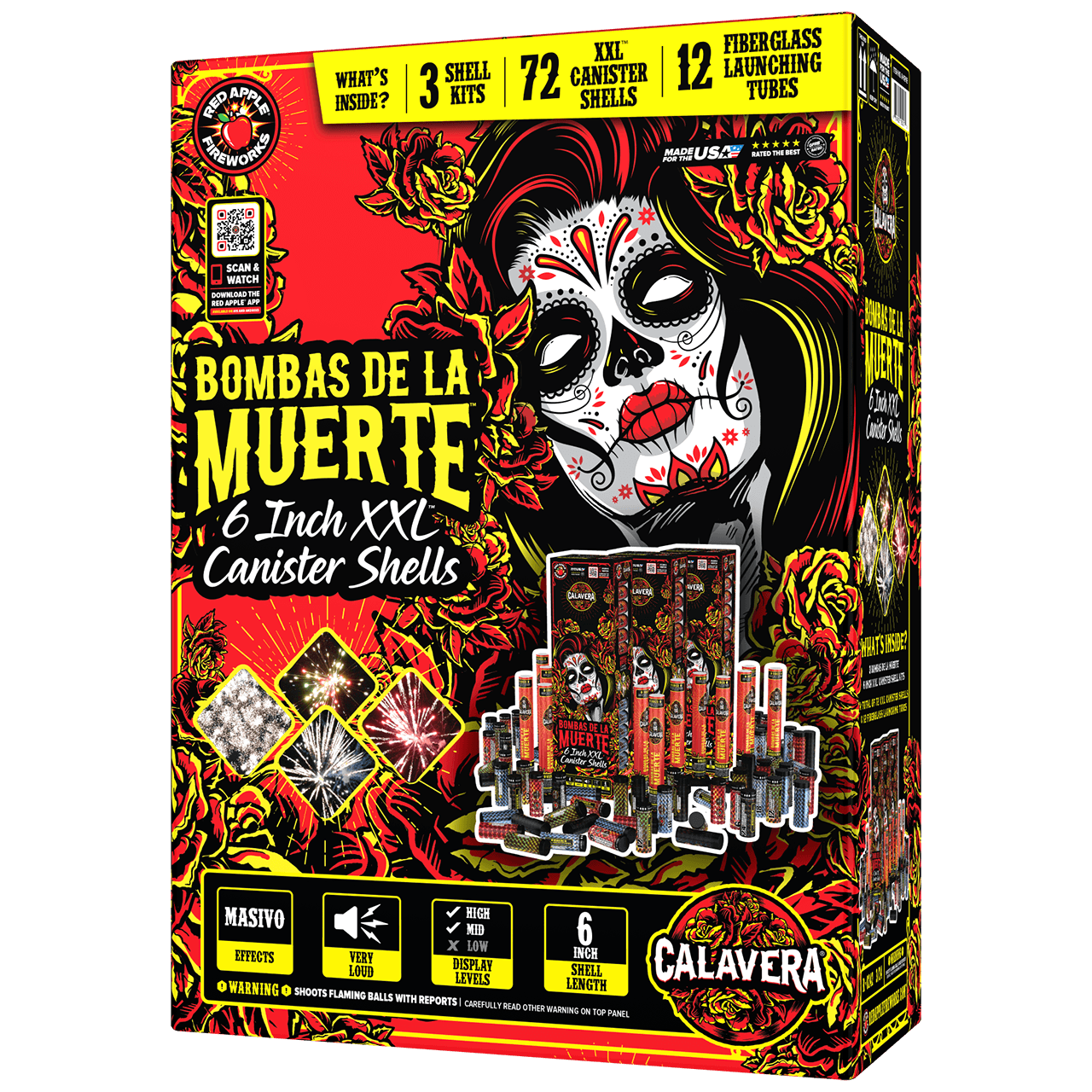 Buy Bombas De La Muerte™ 6-Inch XXL™ Canister Shell Fireworks Online ...