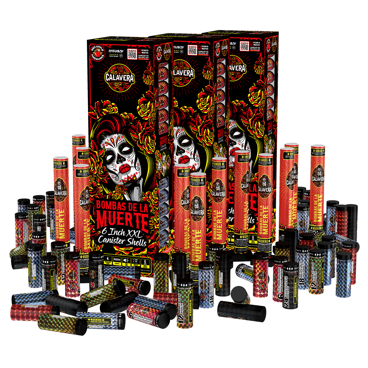 Buy Bombas De La Muerte™ 6-Inch XXL™ Canister Shell Fireworks Online ...