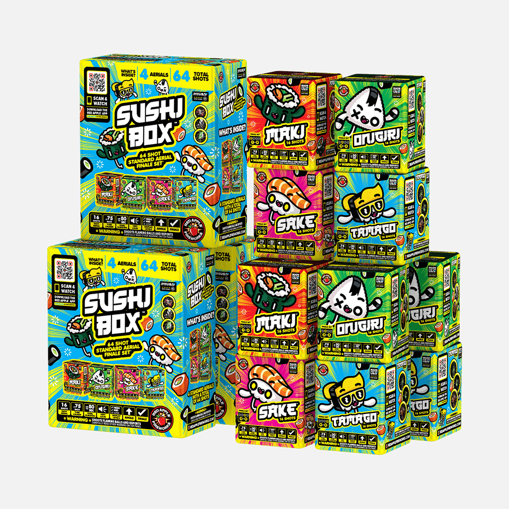 Buy Sushi™ 64-Shots Standard Aerial Finale Set® Fireworks Online