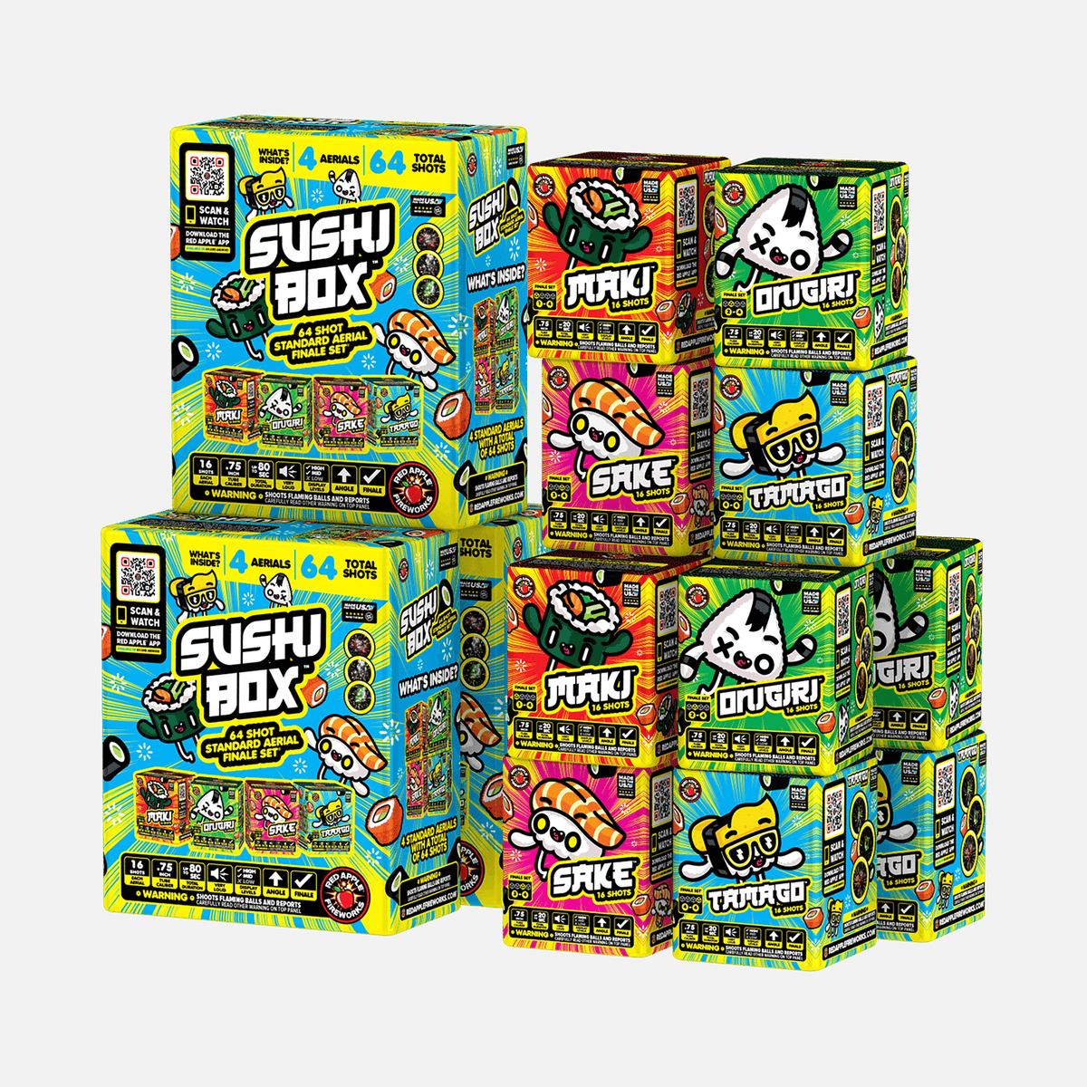 Buy Sushi™ 64-Shots Standard Aerial Finale Set® Fireworks Online