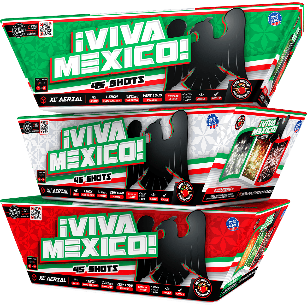 Buy Viva Mexico®! 135-Shots XL® Aerial Finale Set® Fireworks Online ...