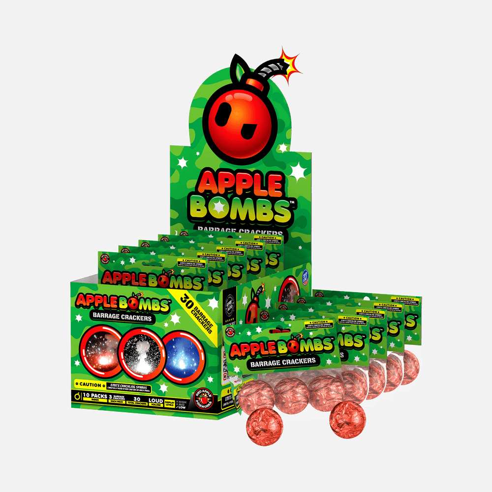 Apple Bombs Crackling Balls – Red Apple Fireworks