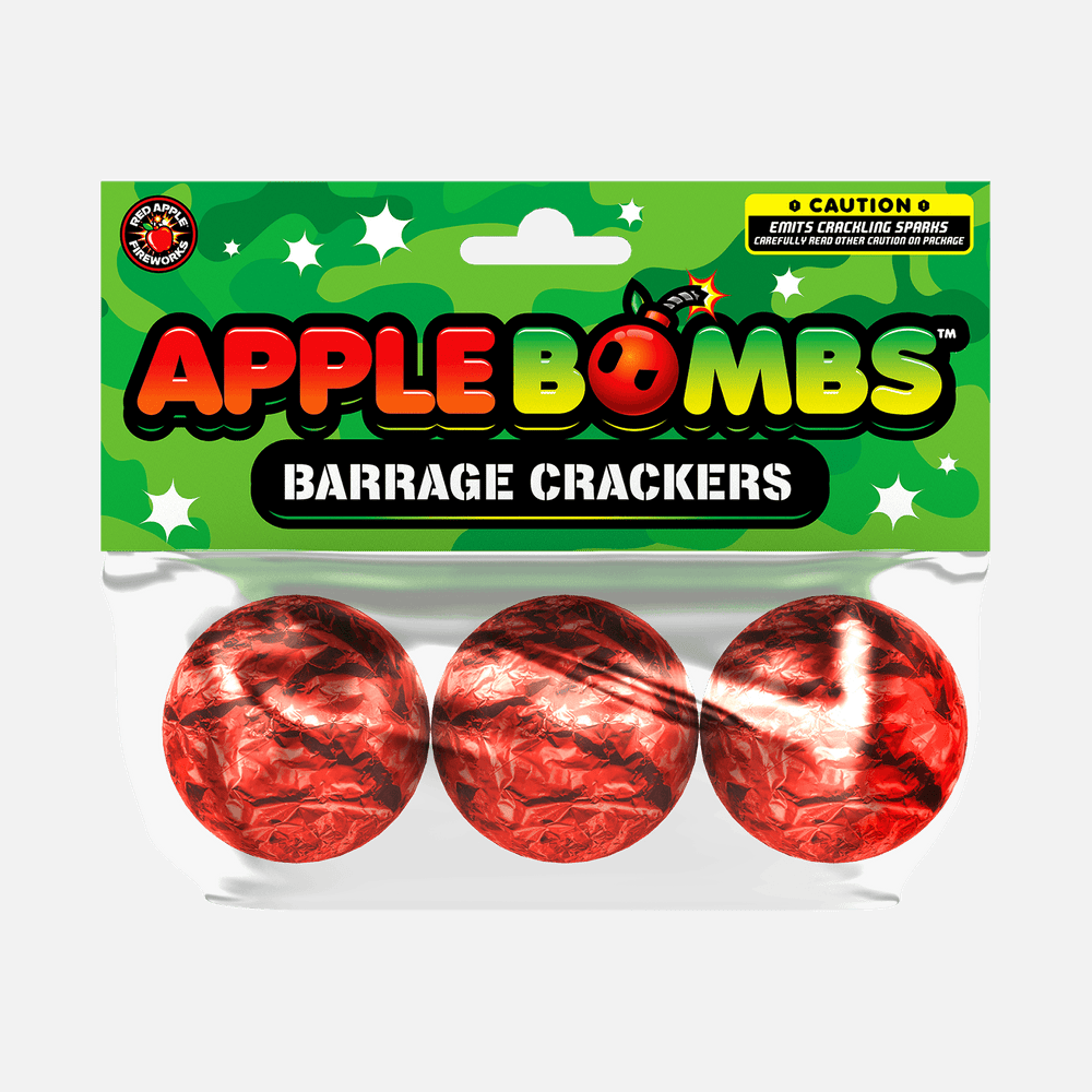 Apple Bombs Crackling Balls – Red Apple Fireworks