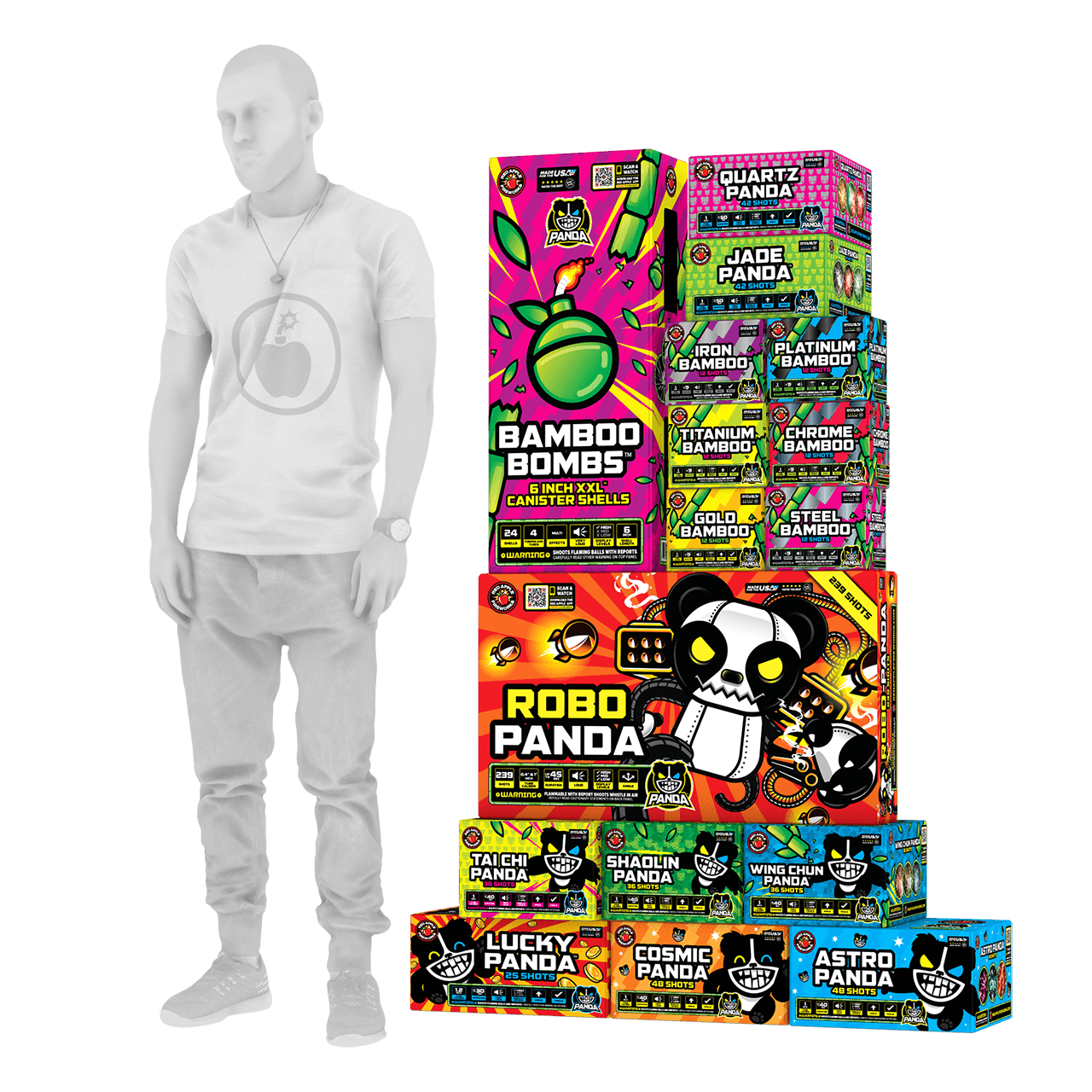 Buy Giant Panda Box® Sampler® Fireworks Online – Red Apple® Fireworks