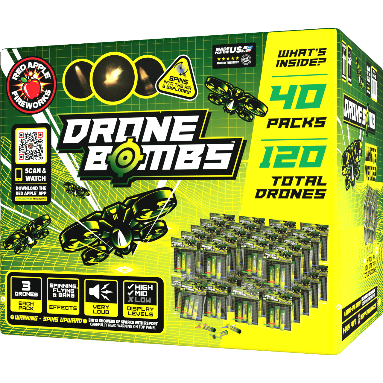 Buy Drone Bombs™ Aerial Spinner Fireworks Online – Red Apple® Fireworks