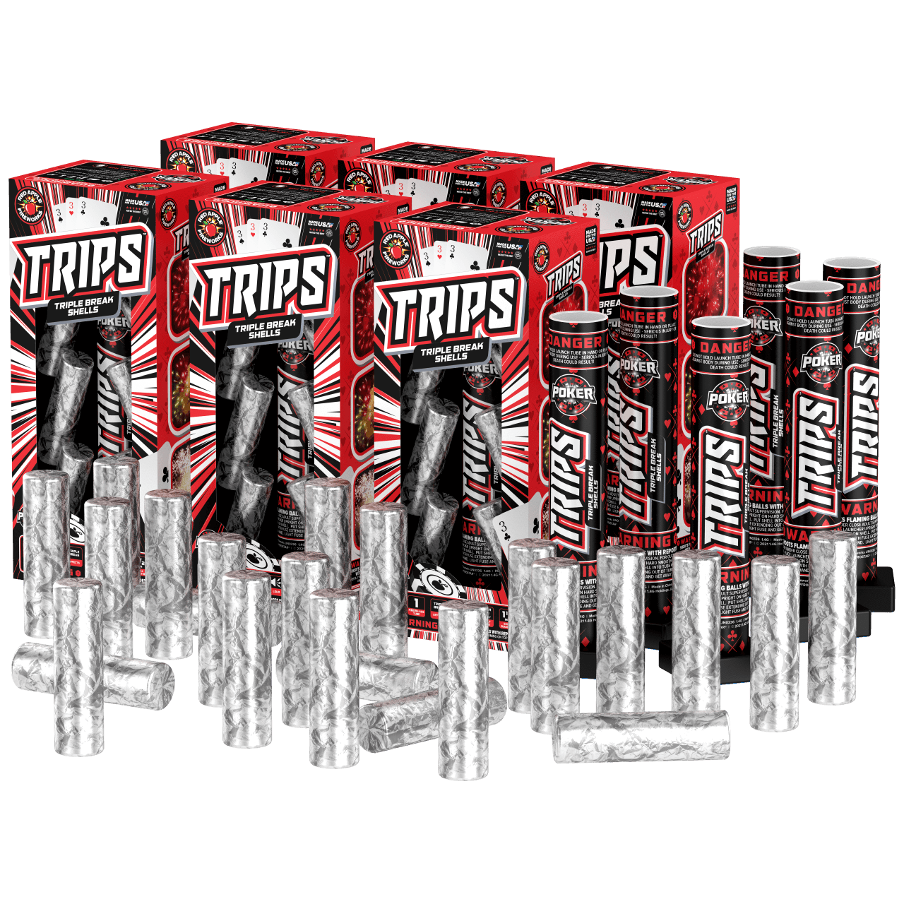 Buy TRIPS™ Triple Break Ball Shell Fireworks Online – Red Apple® Fireworks