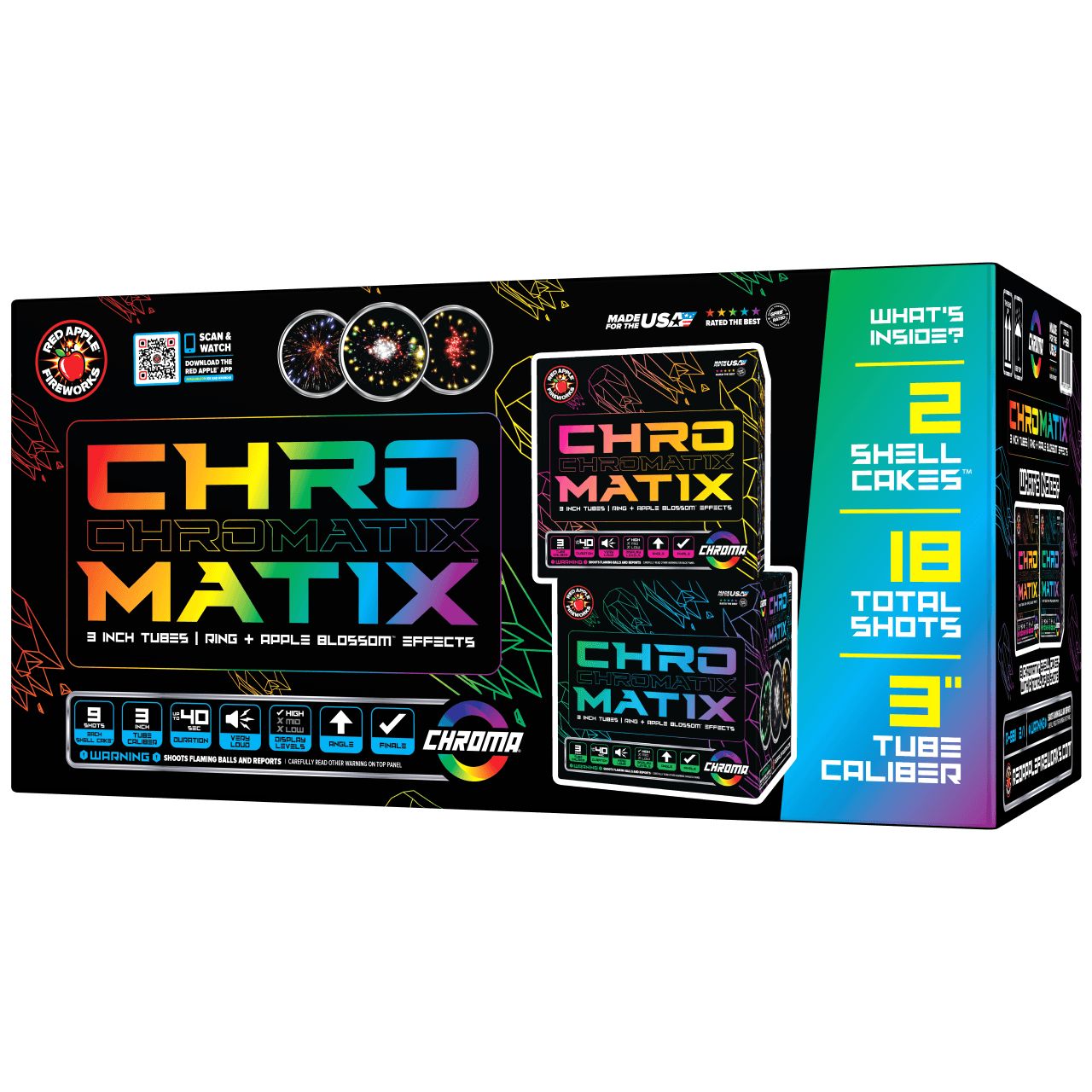 Buy Chromatix™ 9 Shots Large Shell Cake Fireworks Online – Red Apple ...