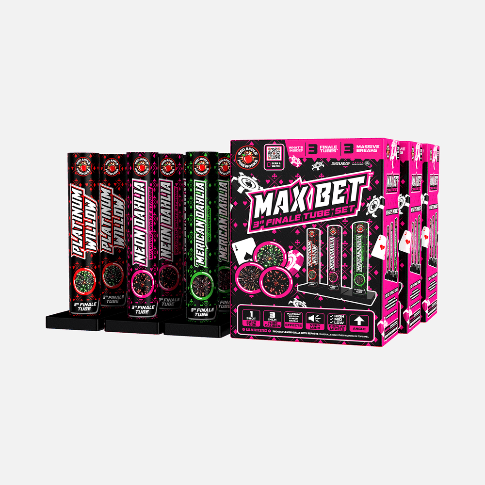 Max Bet Finale Tube Set – Red Apple Fireworks