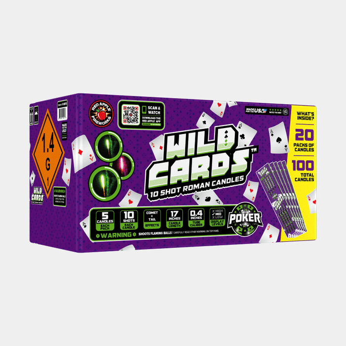 Wild Cards™ 10 Shots Roman Candle Fireworks