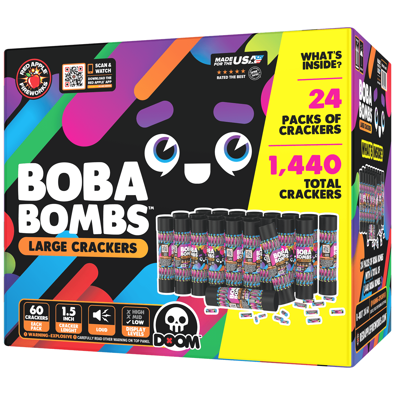 Buy Boba-Bombs™ M-1000 Cracker Pipe Style Fireworks Online – Red Apple ...