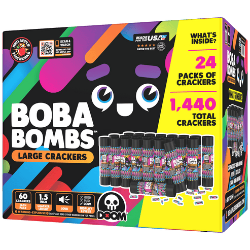 Buy Boba-Bombs™ M-1000 Cracker Pipe Style Fireworks Online – Red Apple ...
