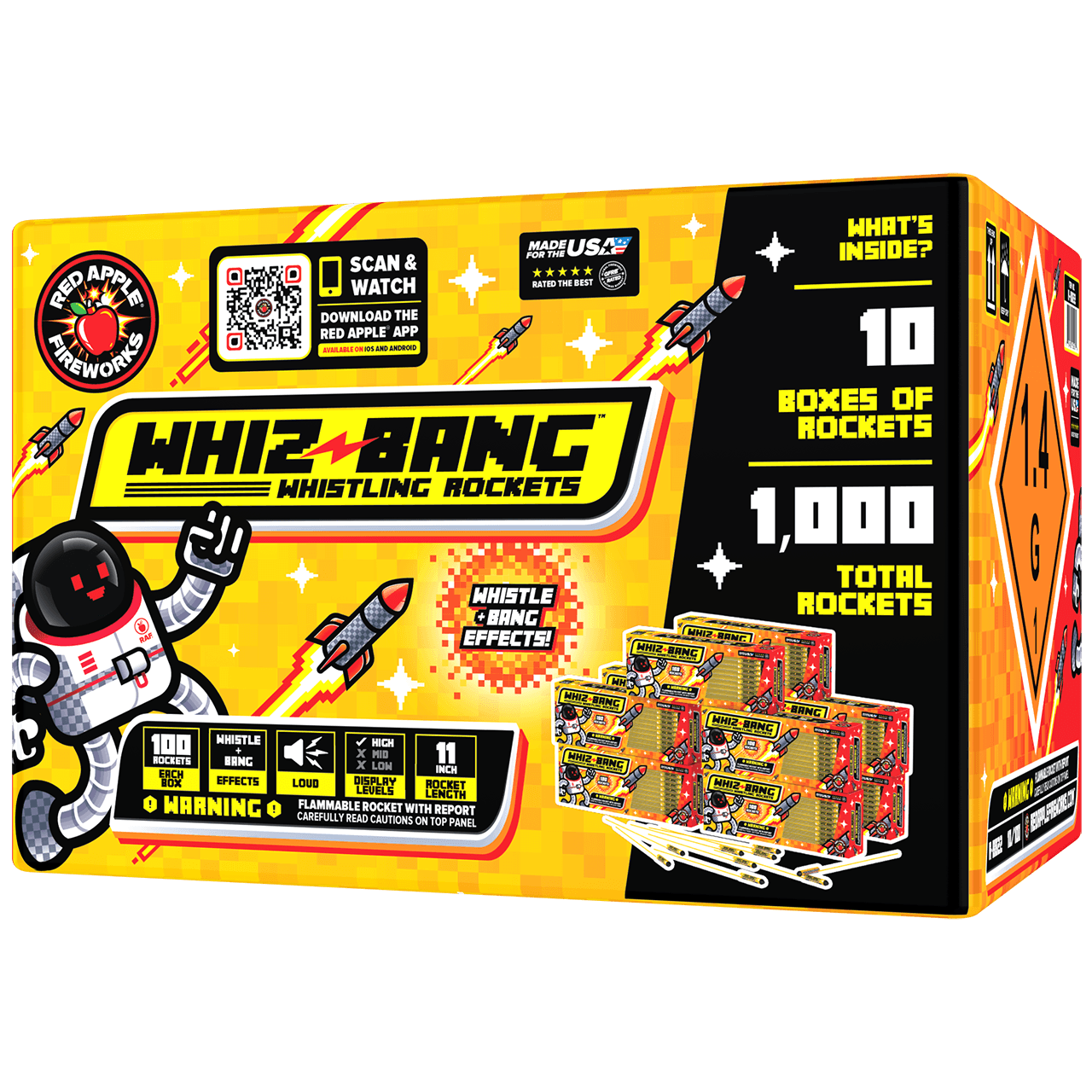 Buy Whiz-Bang™ Whistling Bottle Rocket Fireworks Online – Red Apple ...