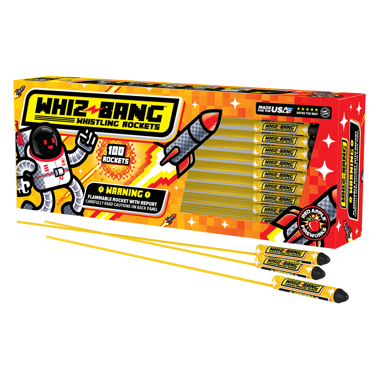 Buy Whiz-Bang™ Whistling Bottle Rocket Fireworks Online – Red Apple ...