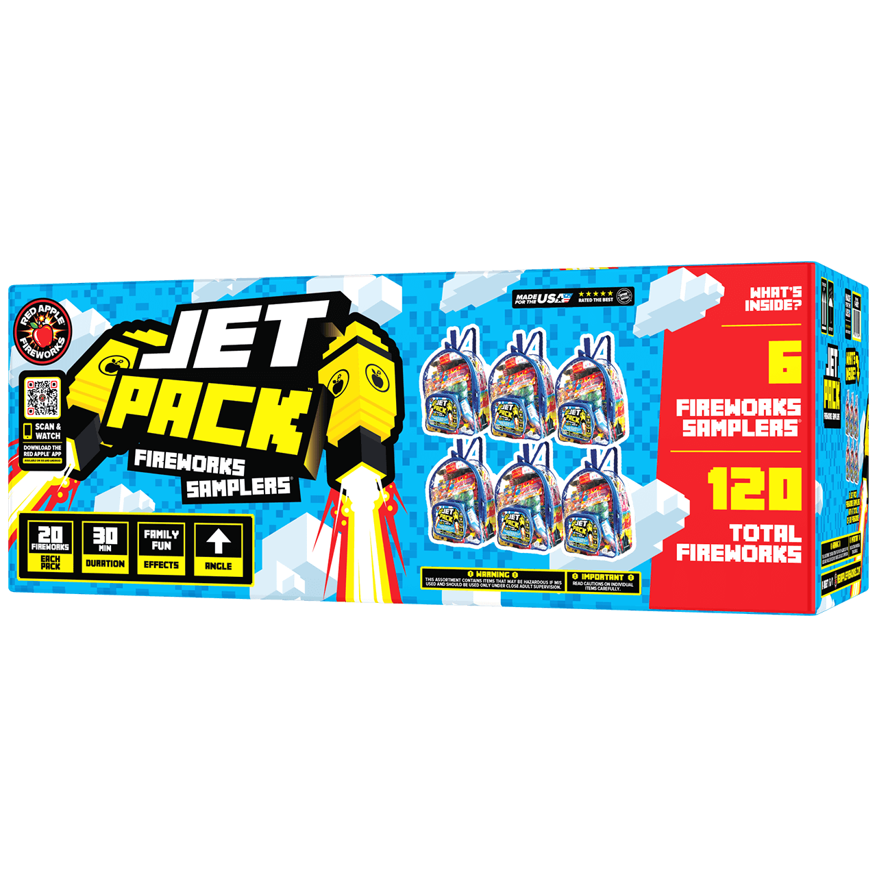 Buy Jet Pack™ Fireworks Samplers® Fireworks Online – Red Apple® Fireworks