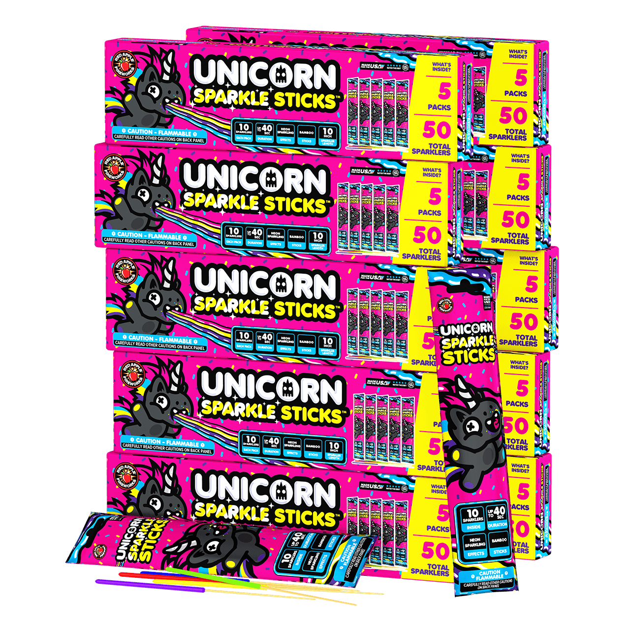 Buy Unicorn® Sparkle Stick Sparkler Fireworks Online – Red Apple® Fireworks