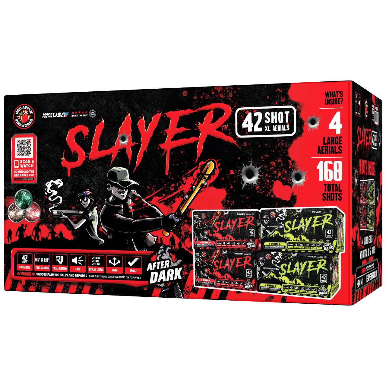 Buy Slayer™ 42 Shots XL® Aerial Fireworks Online – Red Apple® Fireworks
