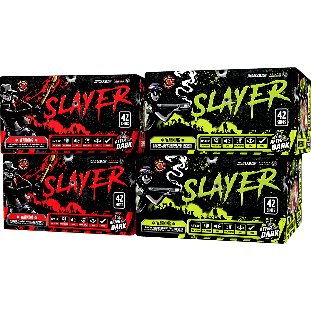 Buy Slayer™ 42 Shots XL® Aerial Fireworks Online – Red Apple® Fireworks