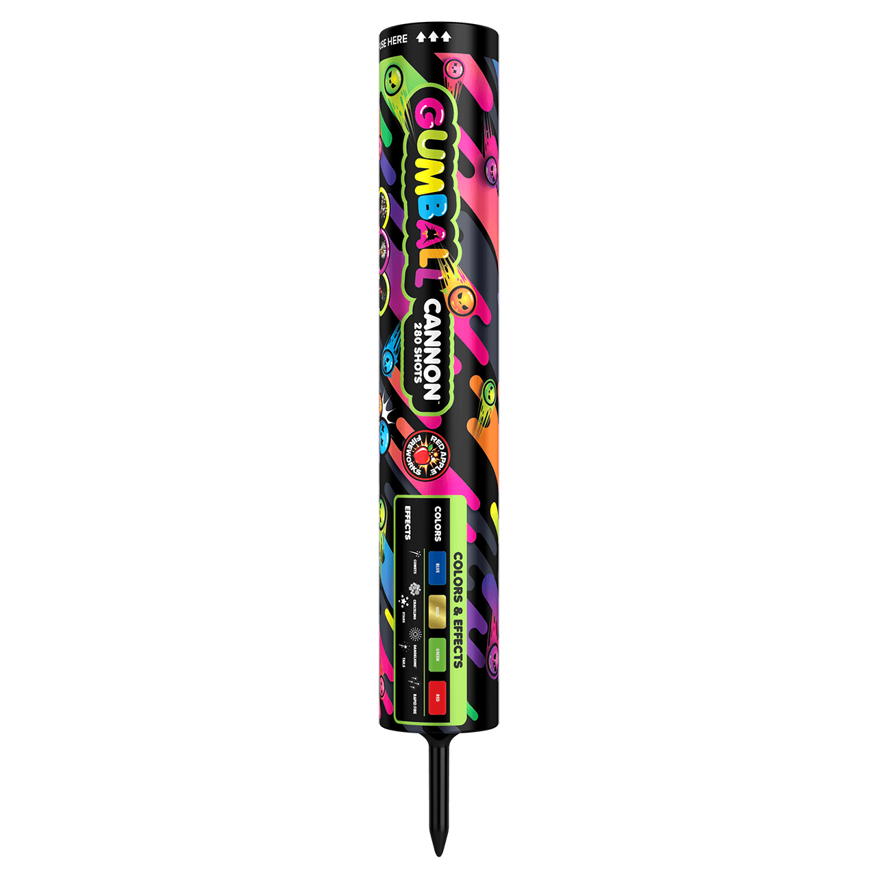 Buy Gumball® Cannon™ 280 Shots Roman Candle Firework Barrages Online ...