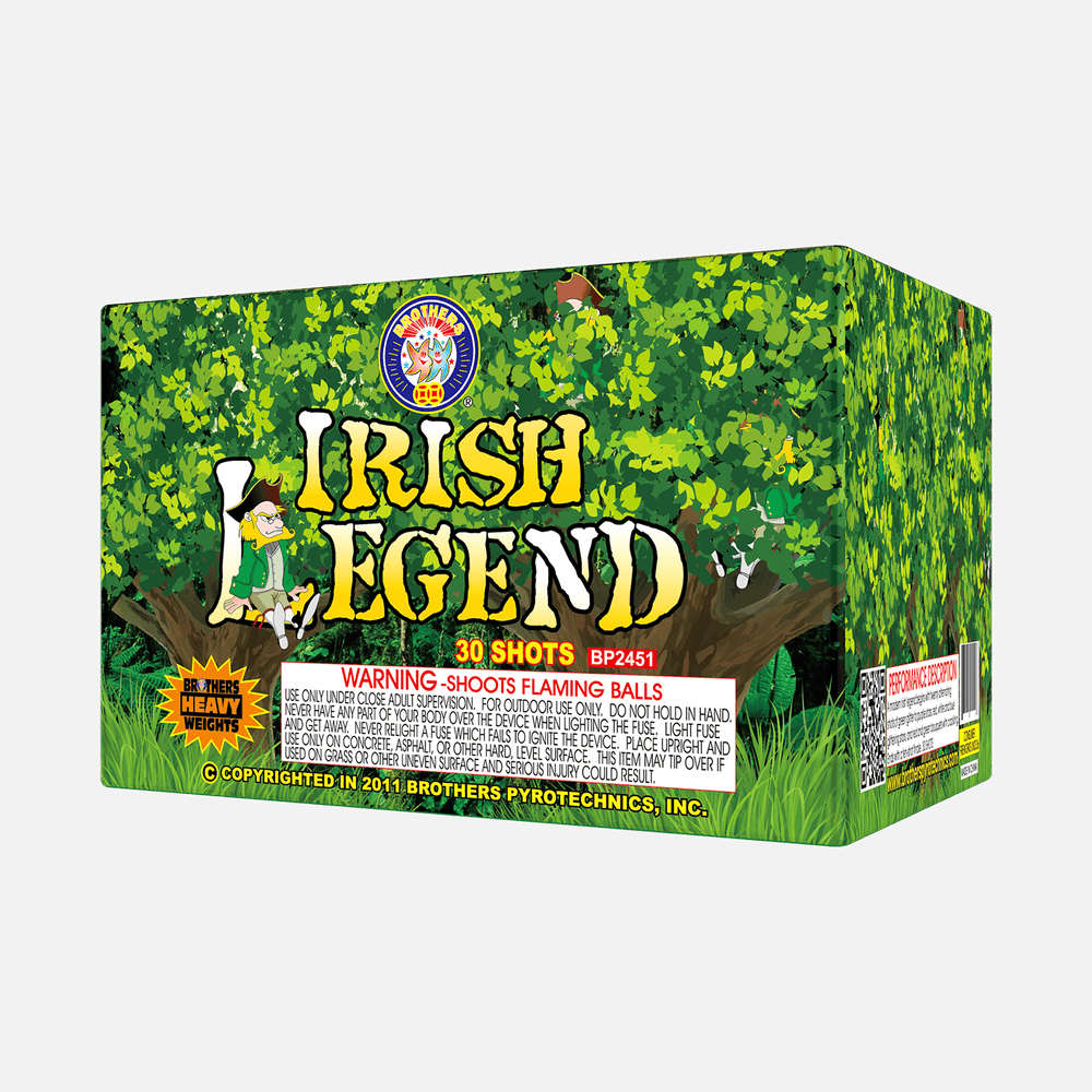Buy Irish Legend 30 Shots Large Aerials by Brother Fireworks Online