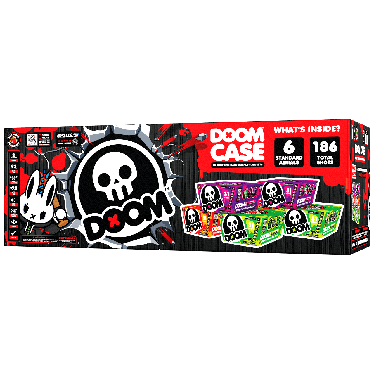 Buy Doom® Case 93 Shot XL® Aerial Finale Sets® Fireworks Online – Red ...