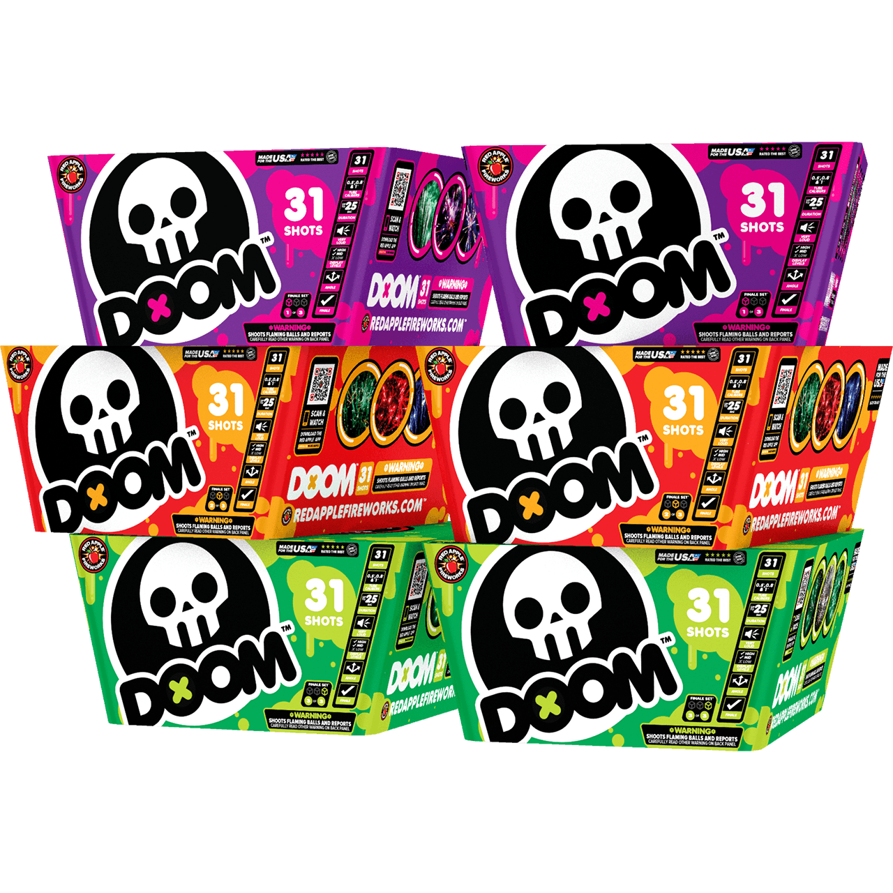 Buy Doom® Case 93 Shot XL® Aerial Finale Sets® Fireworks Online – Red ...