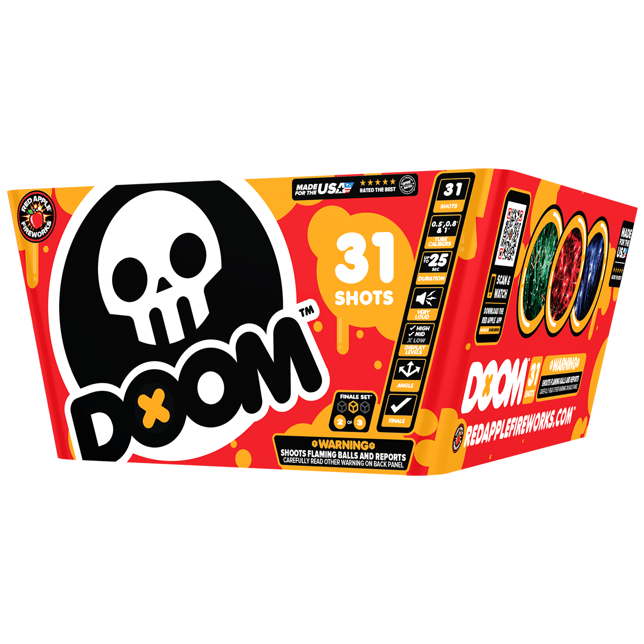 Buy Doom® Case 93 Shot XL® Aerial Finale Sets® Fireworks Online – Red ...