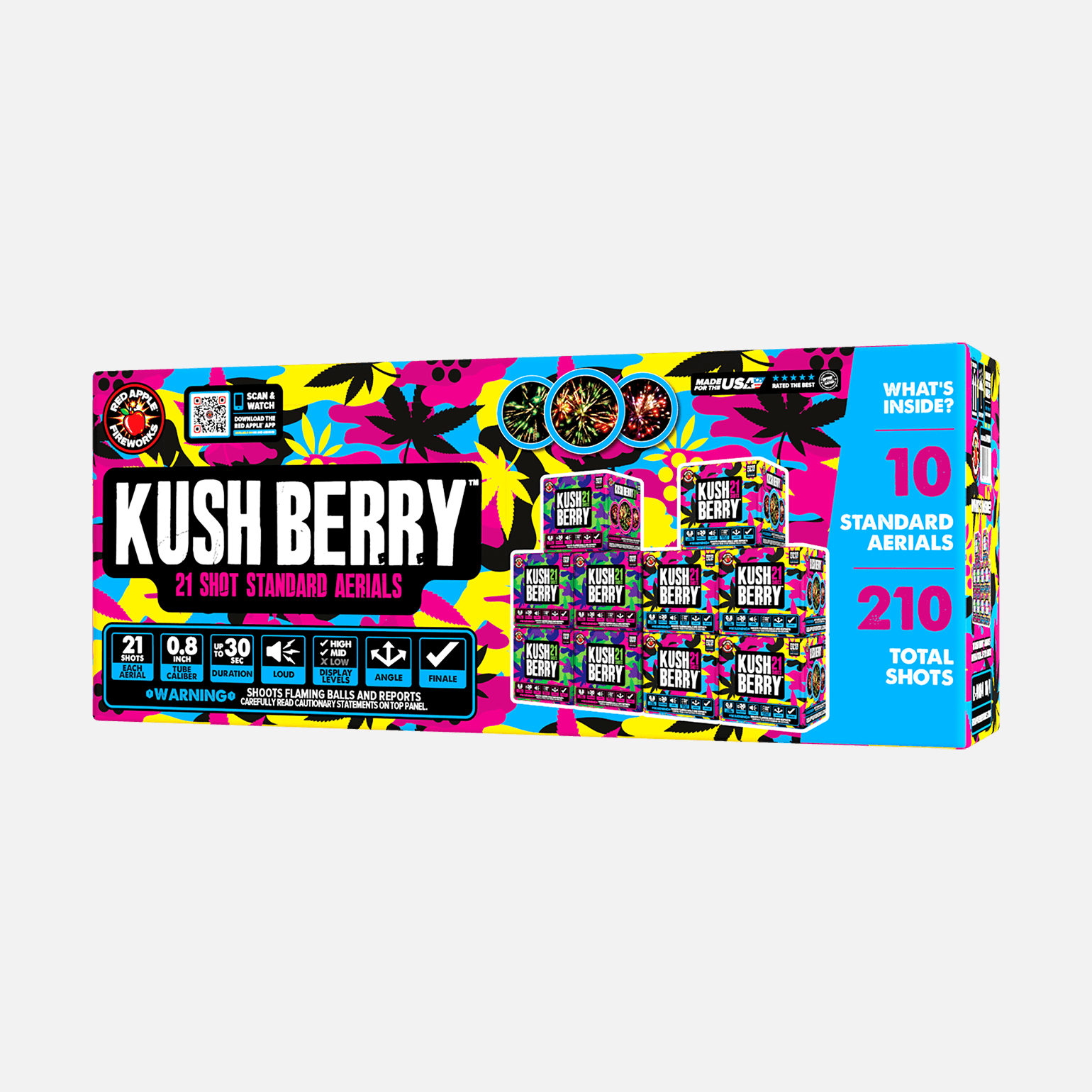 Buy Kush® Berry 21 Shots Standard Aerial Fireworks Online