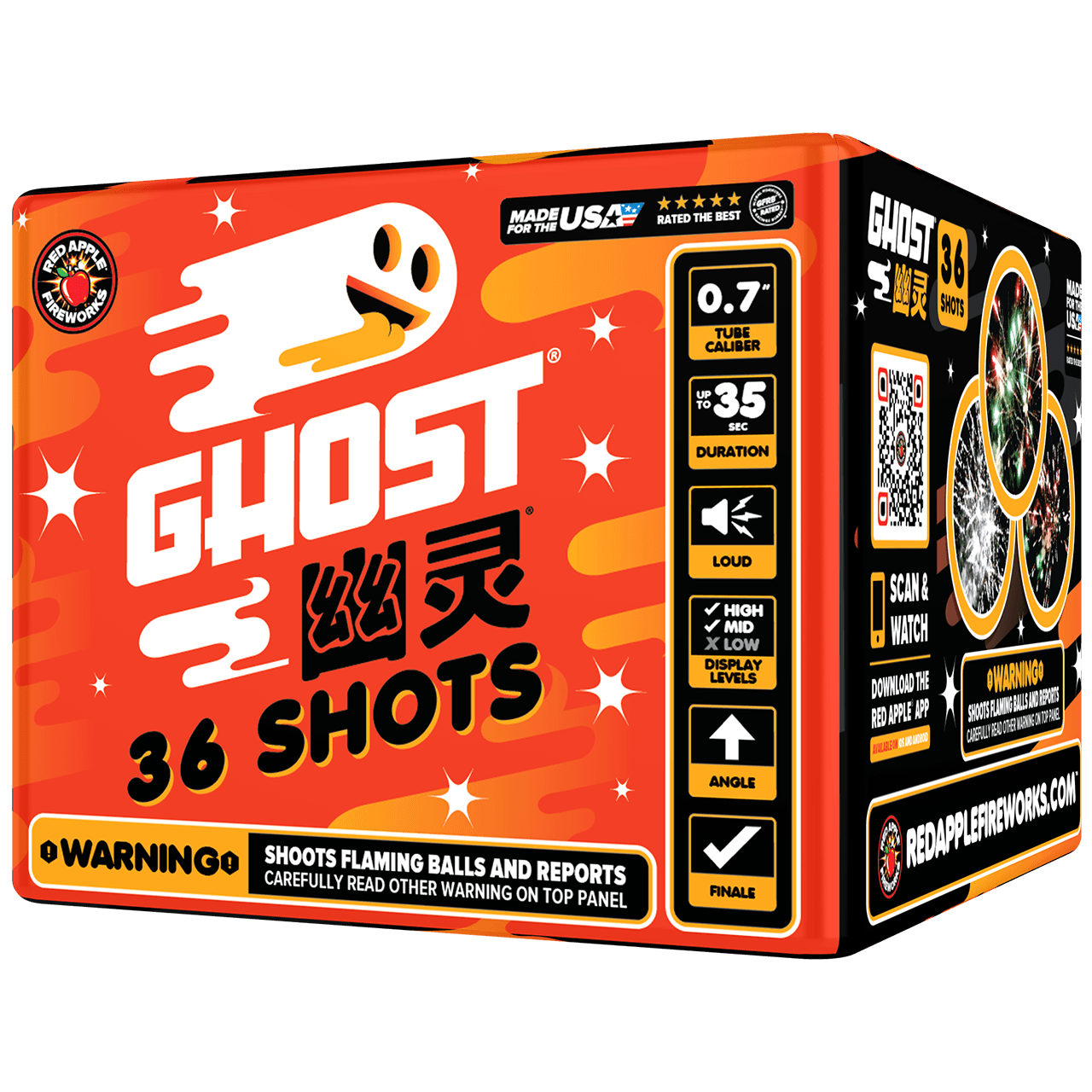 Buy Ghost® 36 Shot Standard Aerial Fireworks Online – Red Apple® Fireworks