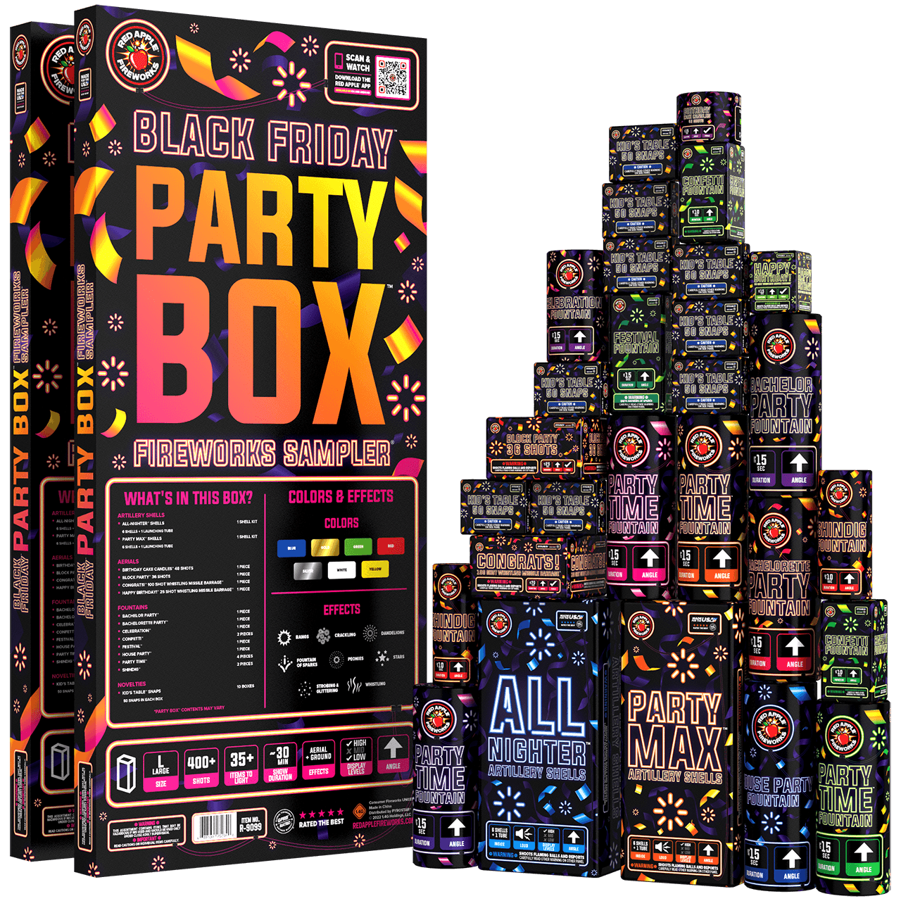 Buy Black Friday Party Box Fireworks Samplers® Online – Red Apple ...